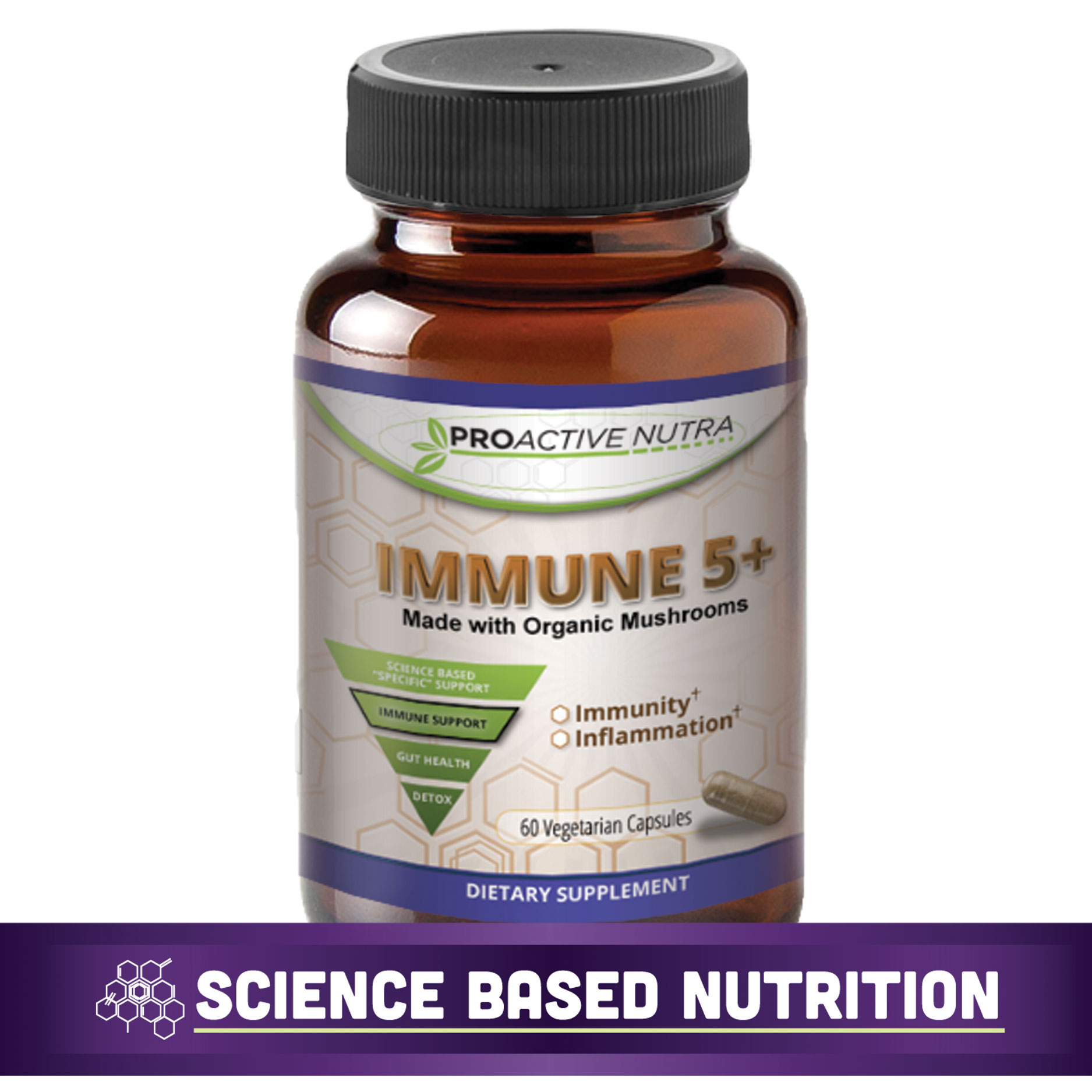 Immune Support with Immune 5+ - Created with an Organic Mushrooms